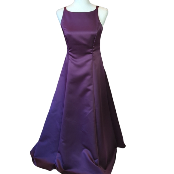Betsy & Adam | Dresses | Betsey Adam Purple Y2k Strappy Satin Prom ...
